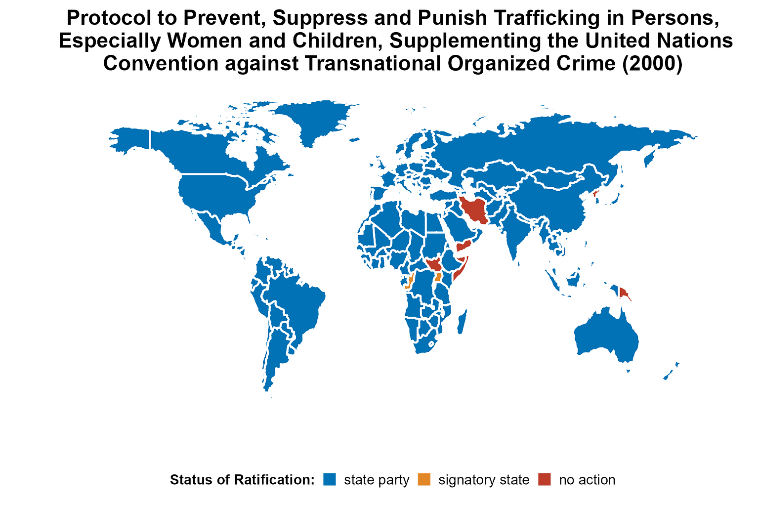 Mapping the Ratification Status of the Protocol to Prevent, Suppress ...