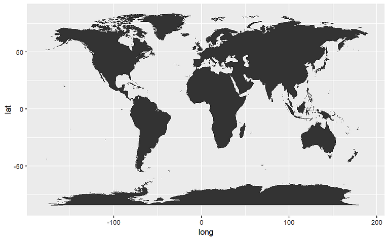 How to Create Maps in R with the ggplot2 Package – Part 1 – World ...
